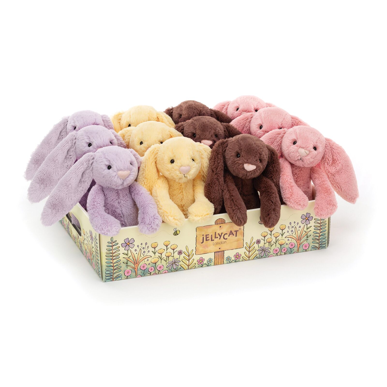 Jellycat Bashful Bunny Little (Sml) Spring Assorted Hyacinth/Fudge ...